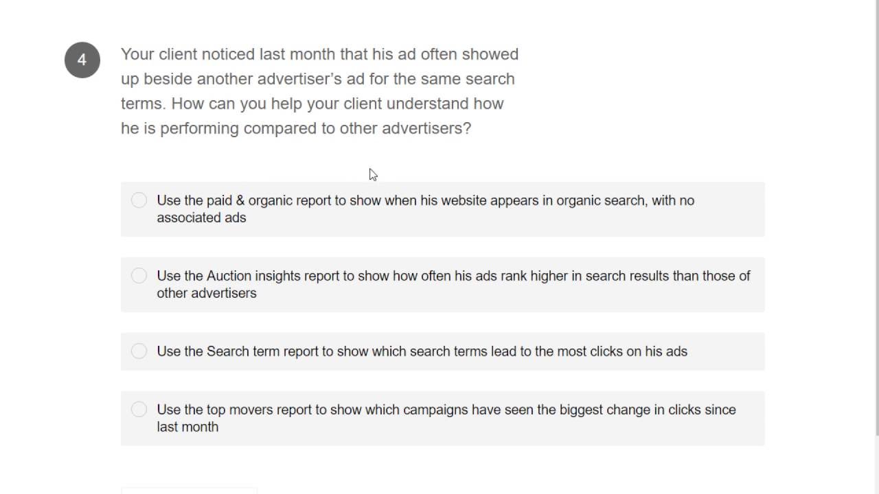 Google AdWords Certification Fundamentals Exam 2016 score 100% - YouTube