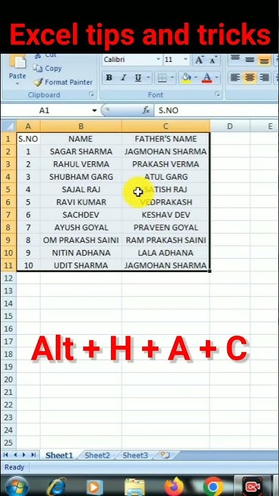 EXCEL TIPS AND TRICKS 2022 #shorts #digitalsiksha #excel #exceltips #sagarsharma #exceltutorial ...