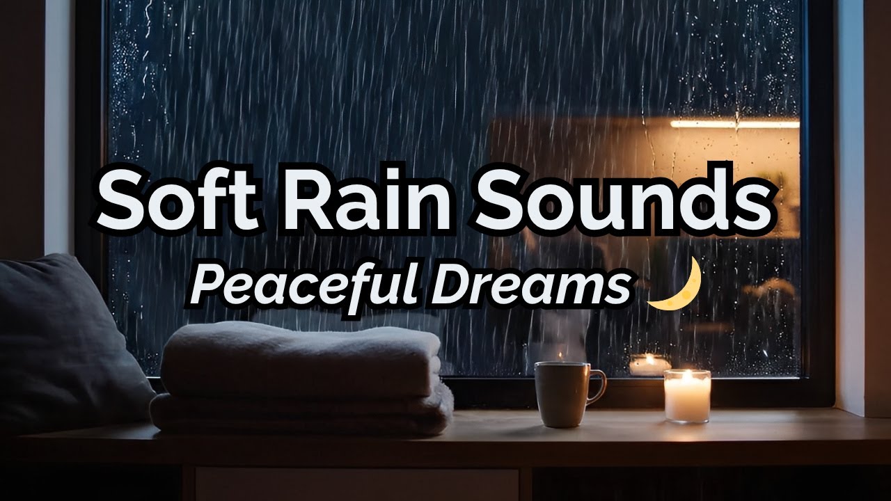White Noise Rain Ambience: Rain on Window + Background Rain Sounds for ...