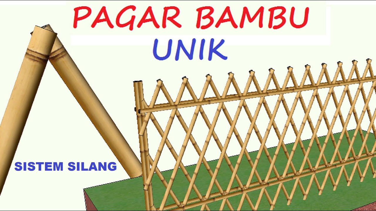 cara buat pagar dari bambu PART 7 - YouTube