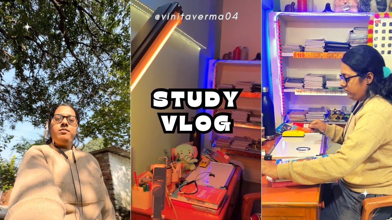 STUDY VLOG || Daily Study Routine afternoon || Study Room Tour ...