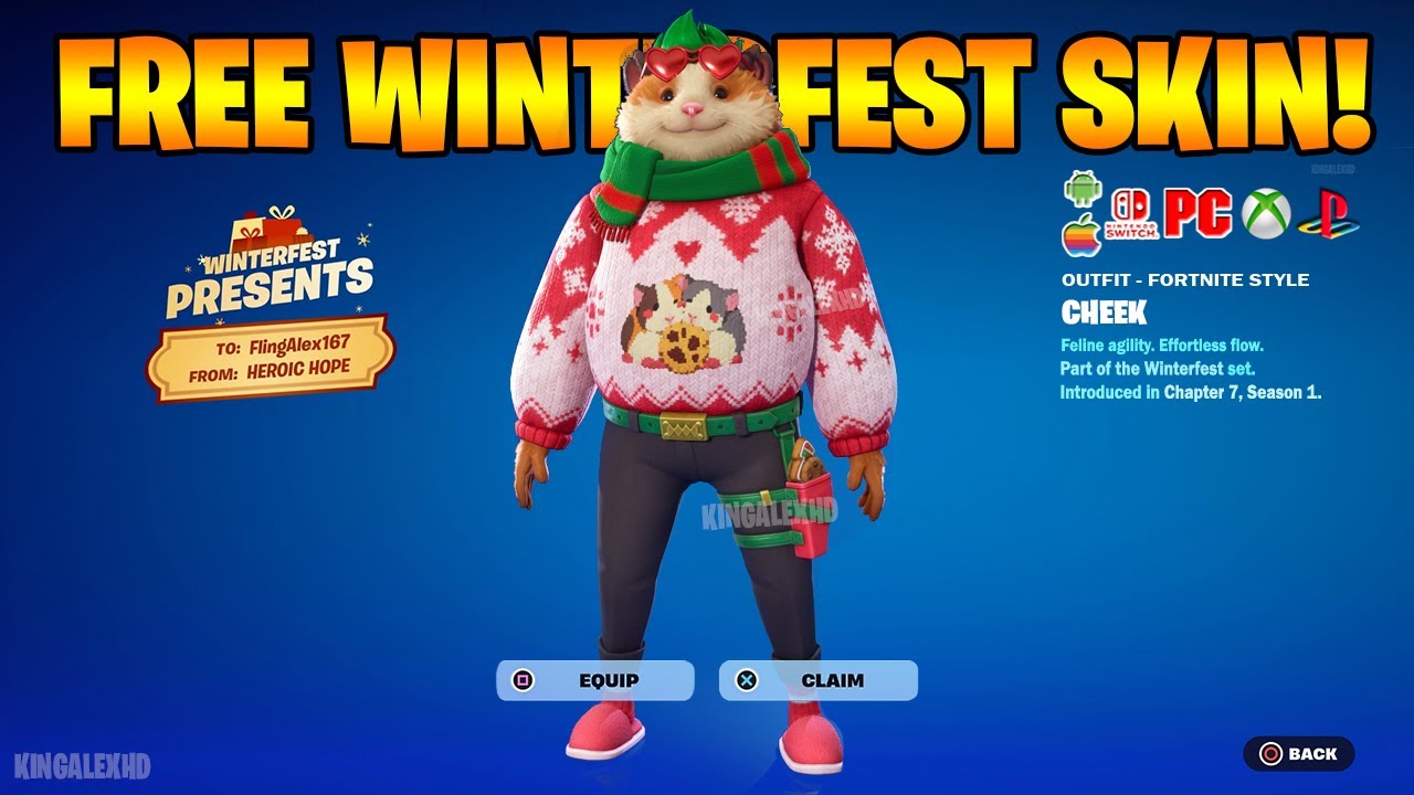 How to Get a Winterfest Cheek Skin EARLY NOW Fortnite! (Winterfest ...