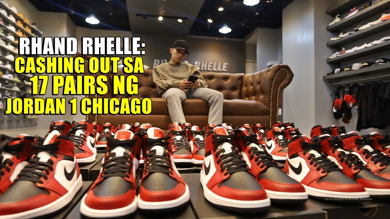 RHAND RHELLE: CASHING OUT SA 17 PAIRS NG JORDAN 1 MID CHICAGO - YouTube