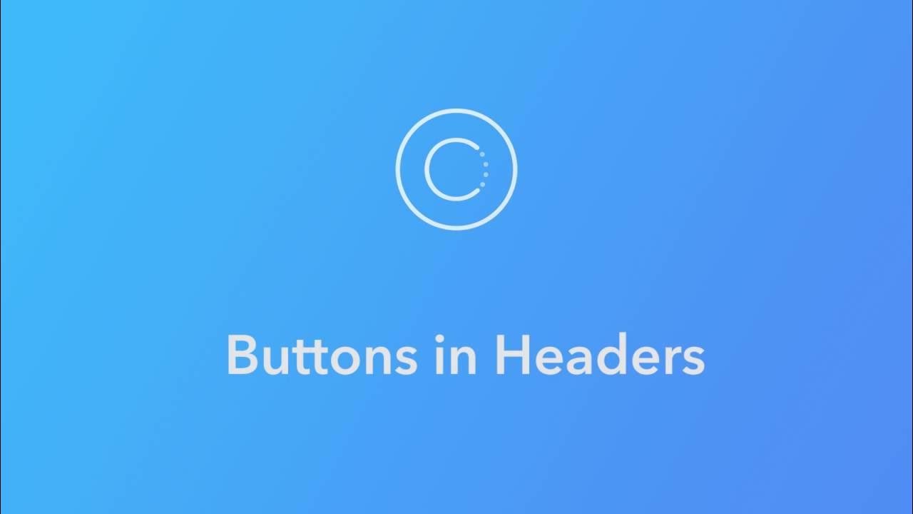 Ionic Creator Tutorials // Buttons in Headers - YouTube