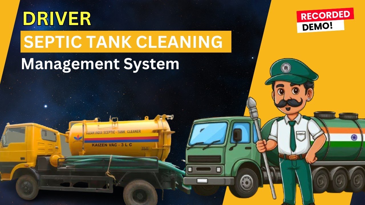 Septic Tanker Booking Management System for Driver | Driver Role in Septic Tank Cleaning - YouTube