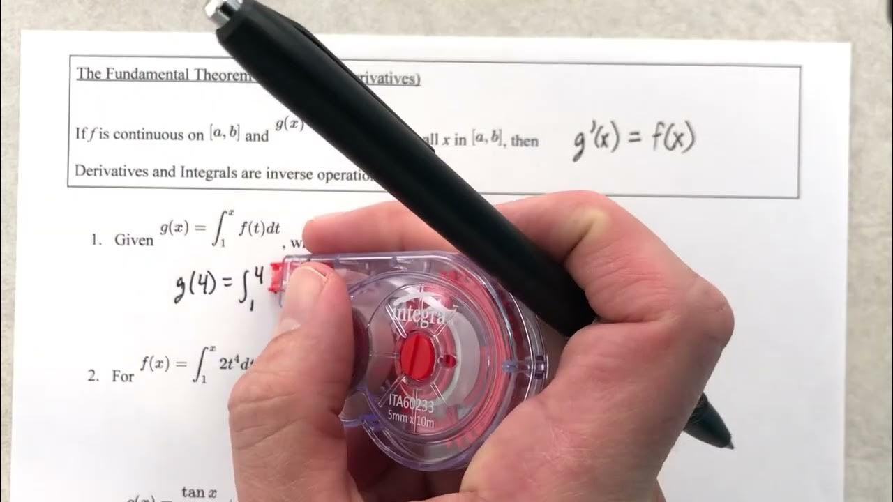 Accumulation Functions and the Fundamental Theorem of Calculus, Part 2 ...