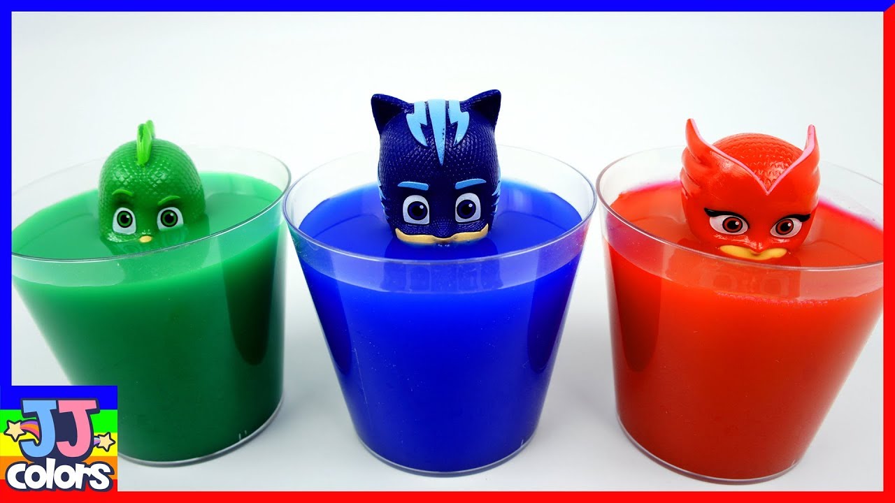 PJ Masks wrong Head in Color Water! learn color with coca cola bottle ...