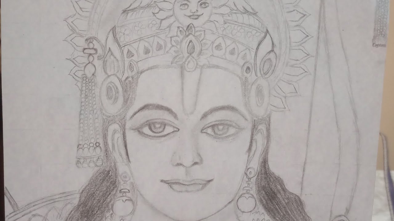 Bhagwan ram drawing realistic face part 2 | how to draw ram ji step by ...