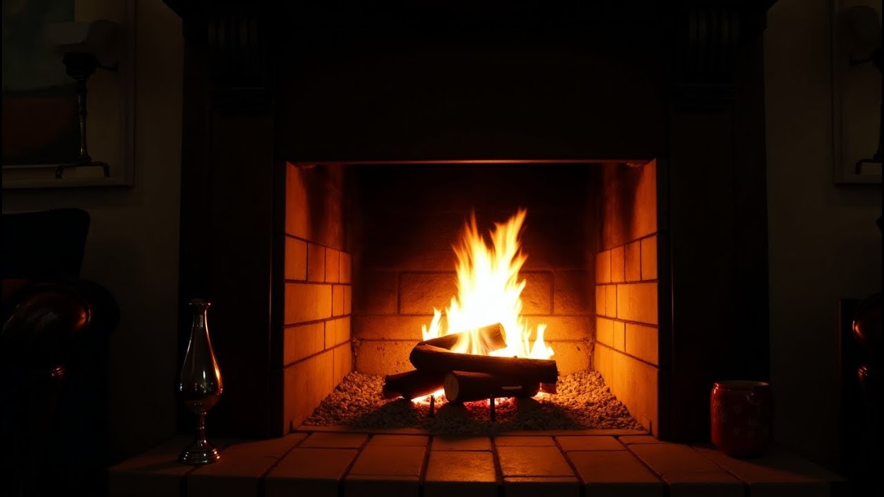 Calm Fireplace Room | Gentle Fire Sounds for Relaxing Sleep - YouTube