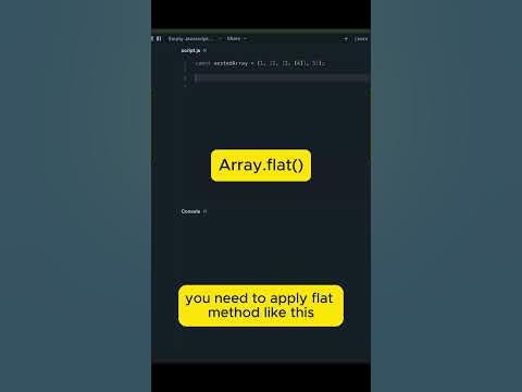 Array.flat() | JavaScript Tip 🚀 - YouTube