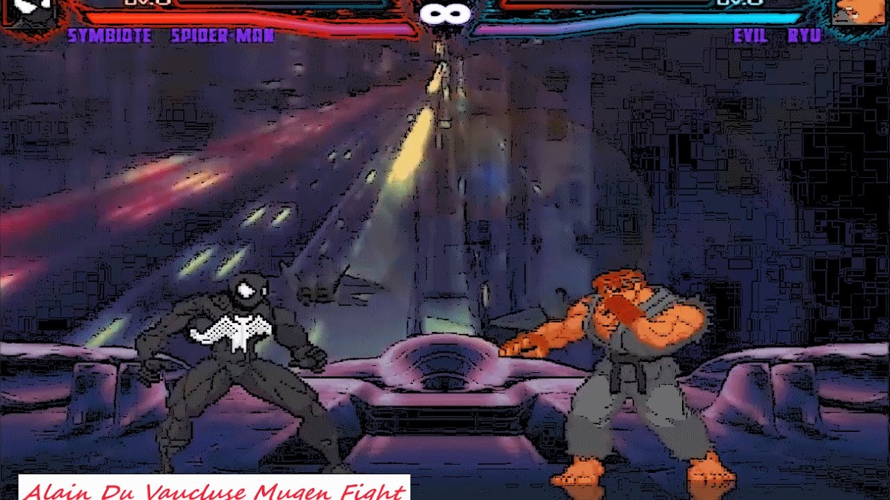 Mugen : Symbiote Spiderman (Marvel) Vs Evil Ryu (Request) - YouTube