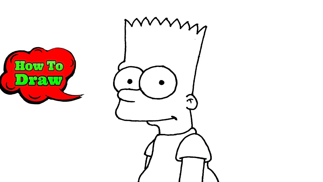 How To Draw Bart Simpson Step By Step Easy For Beginners - YouTube