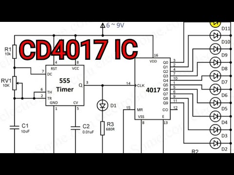 led chaser using ic 4017 - YouTube