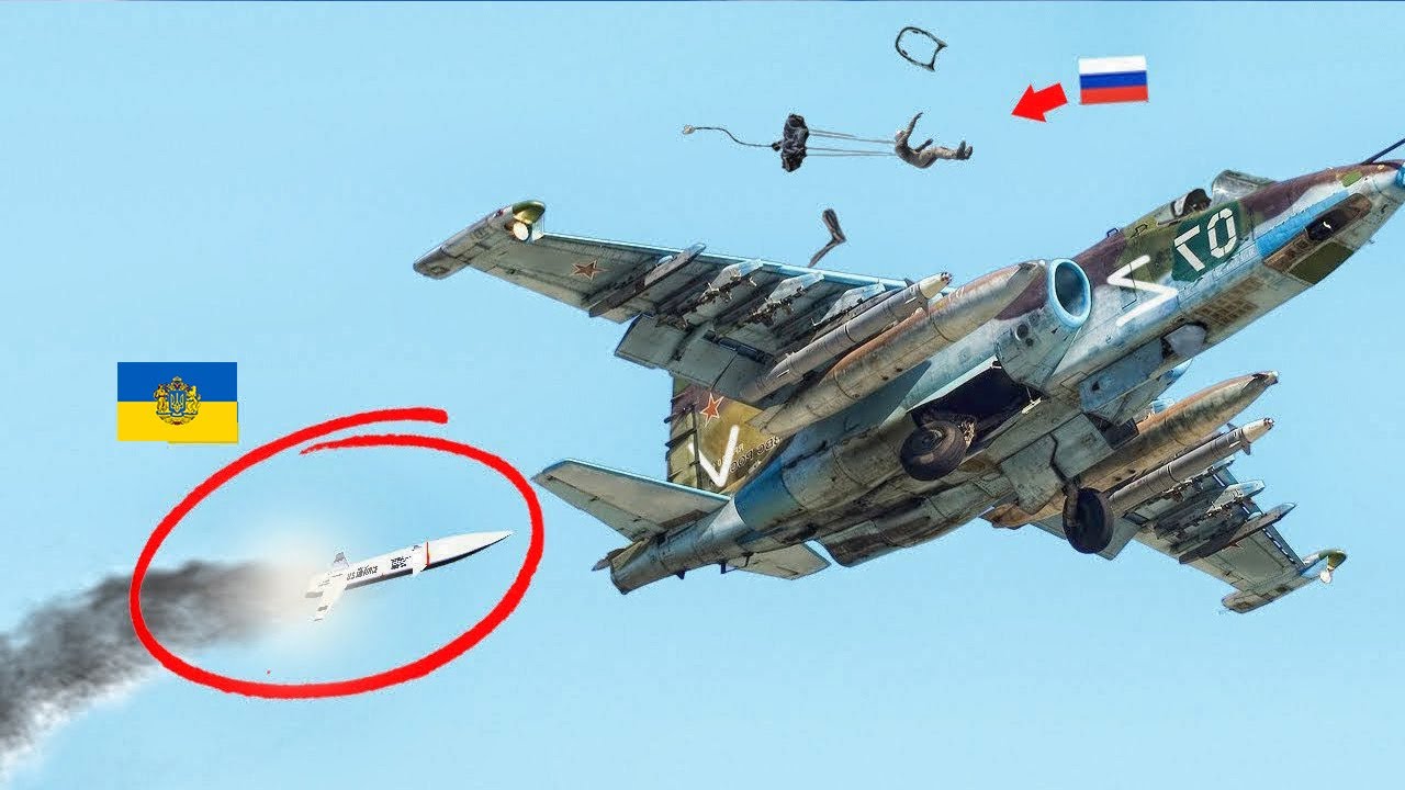🔴Explosion in the air! A Russian Su-35 fighter jet was shot down in ...