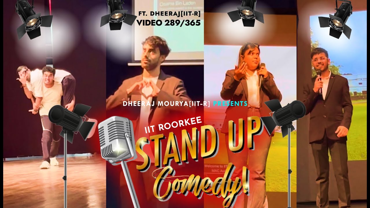 StandUp Comedy Night at IIT Roorkee🔥| Freshers Introtalk Comedy Club ...