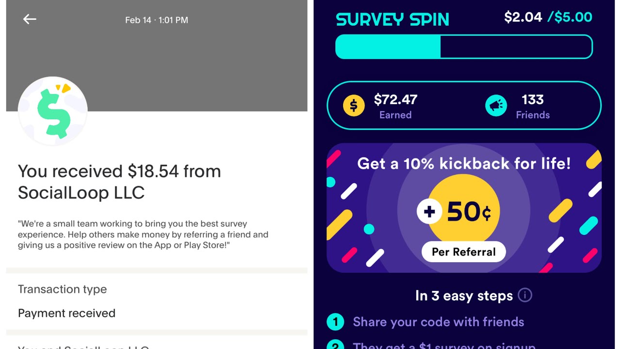 *NEW* Earn $72.47 Instant App Review Payment Proof! Survey Spin - YouTube