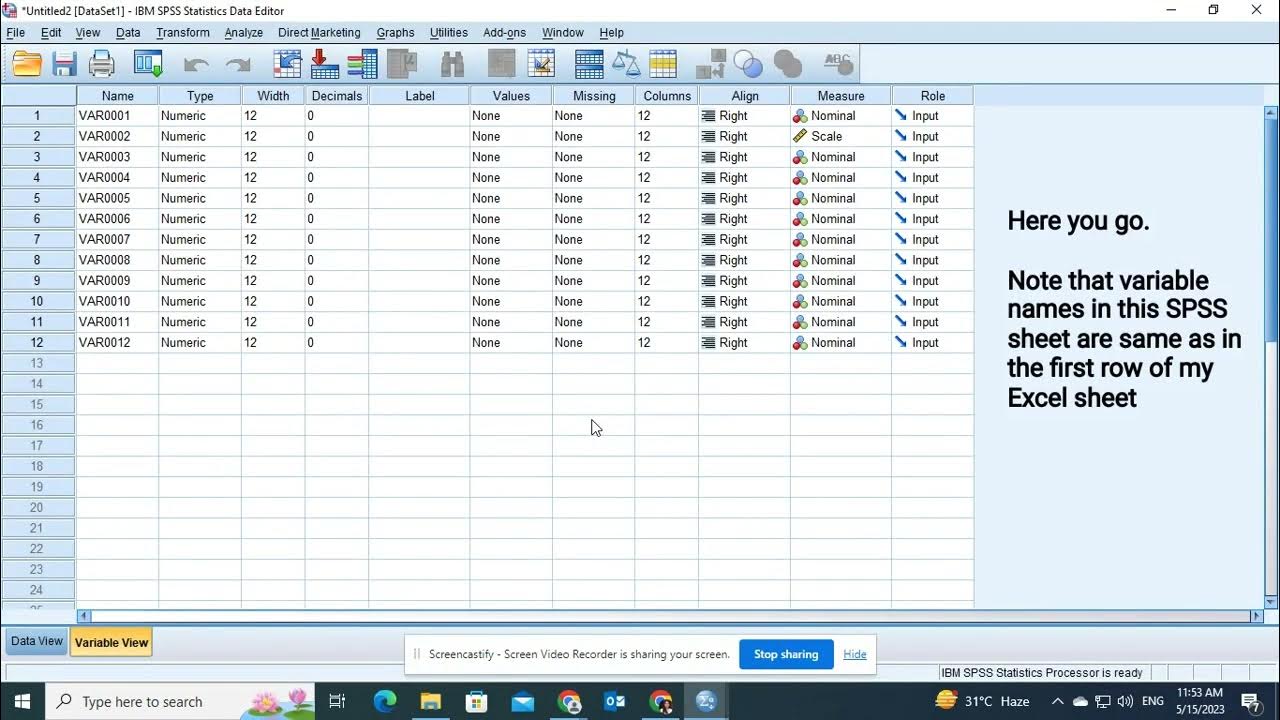 Saving or Importing Excel File on SPSS | Stats for Social Scientists ...