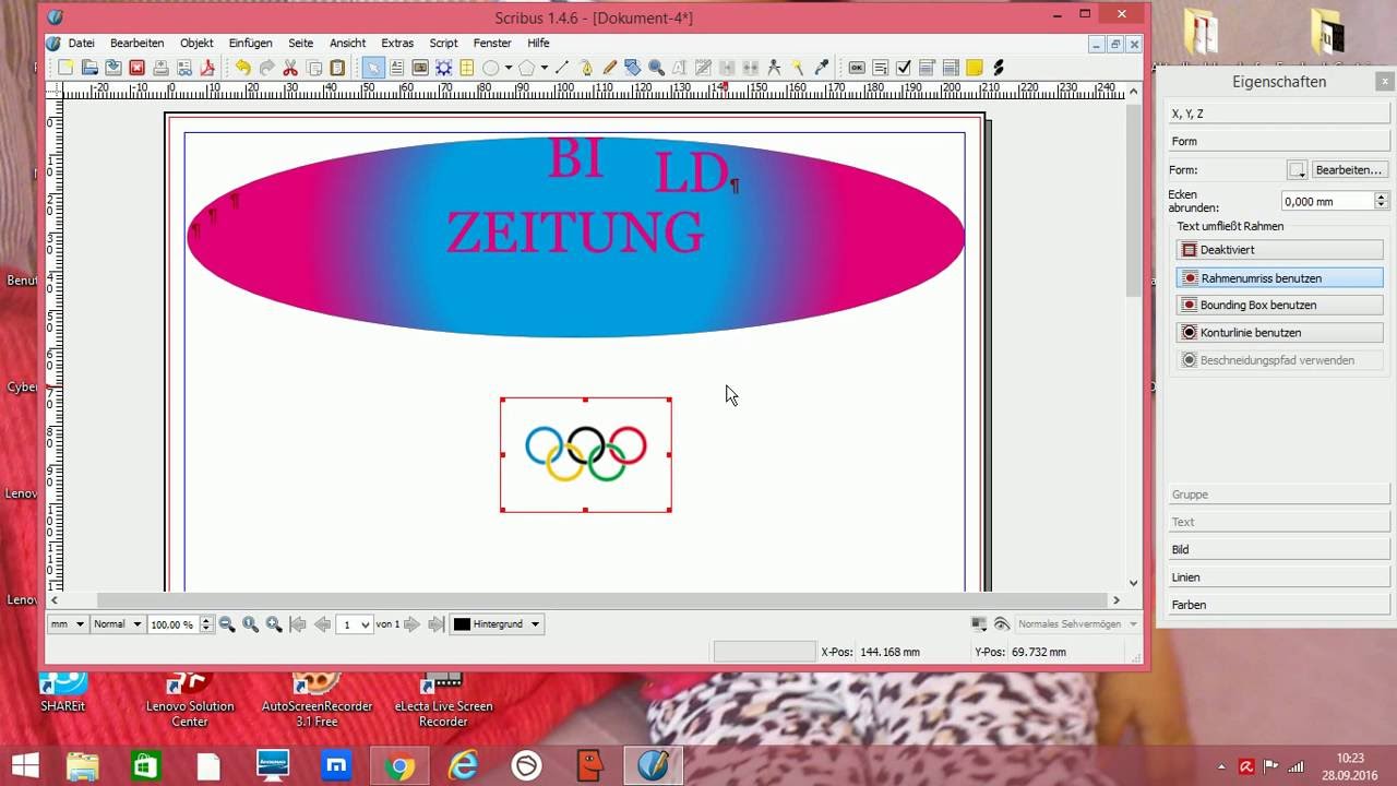 Scribus Tutorial für Anfänger erste Schritte - YouTube