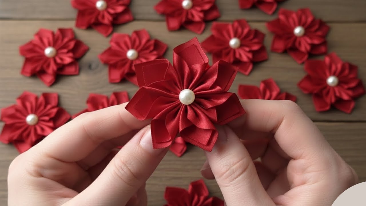 DIY Ribbon Flowers | Satin Ribbon Flower Crafts | Super Easy Ribbon ...