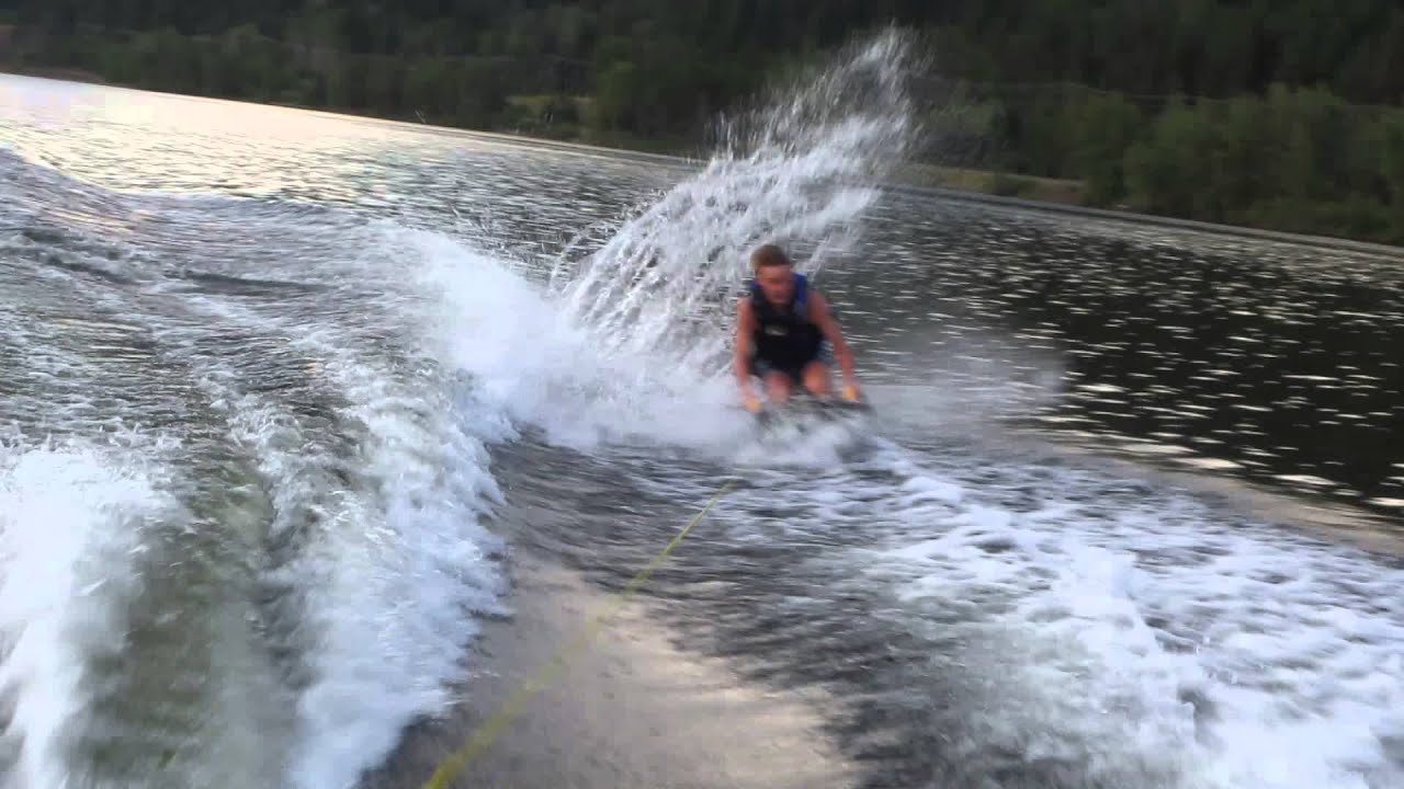Wake sled at the lake - YouTube