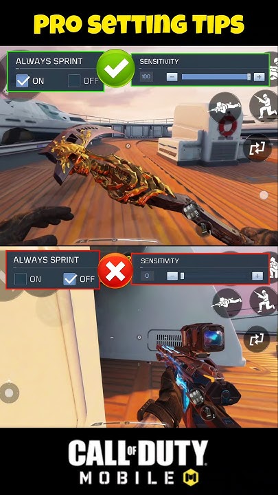 New *Best* Always Sprint Pro Settings CODM Multiplayer 🤯 CODMobile setting Tips & Tricks #shorts ...