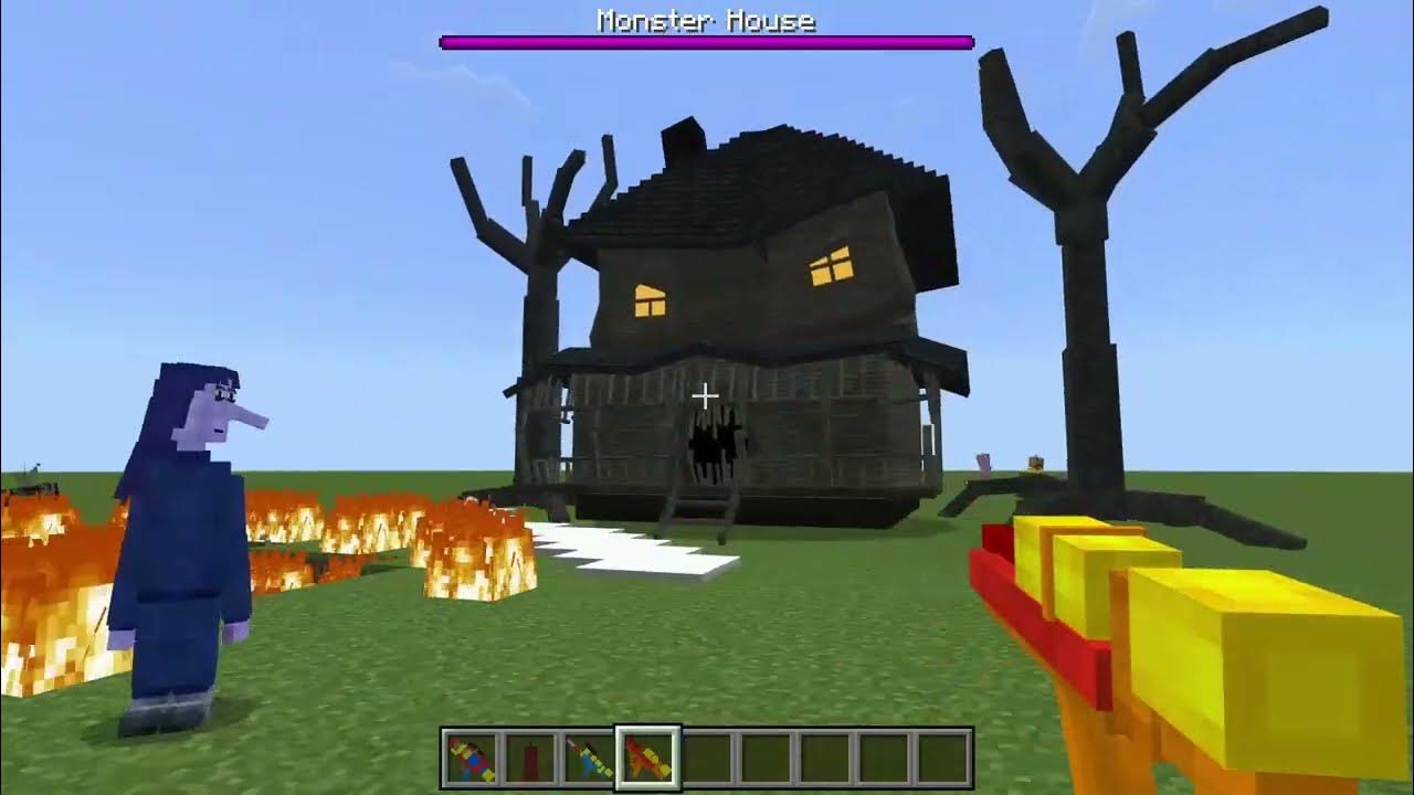 Inside Out 2 and Monster House ADDON in Minecraft PE - YouTube