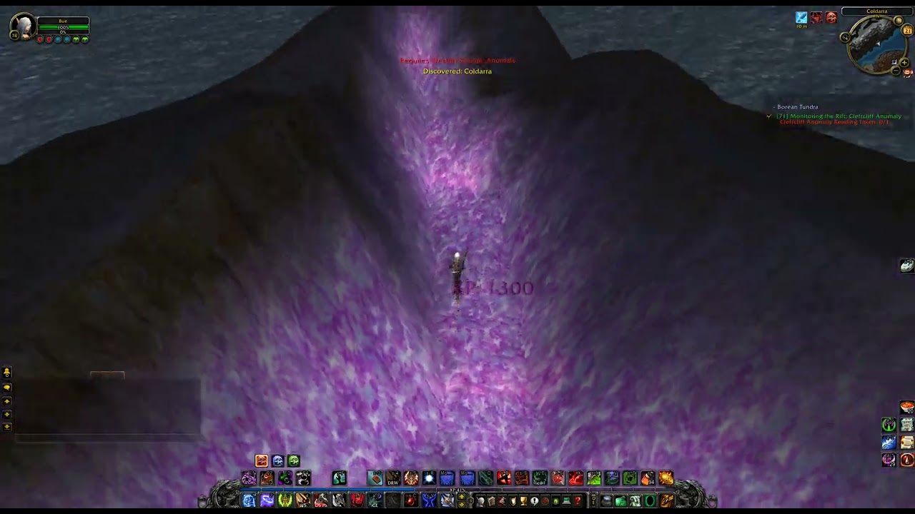 Monitoring the Rift Cleftcliff Anomaly, WoW Wotlk Quest - YouTube