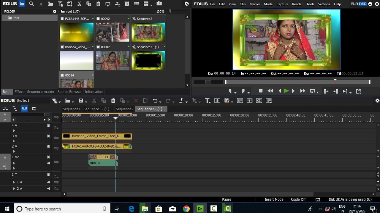 EDIUS 8/9/X NEW BACKGROUND TUTORIAL IN HINDI (हिंदी) - YouTube