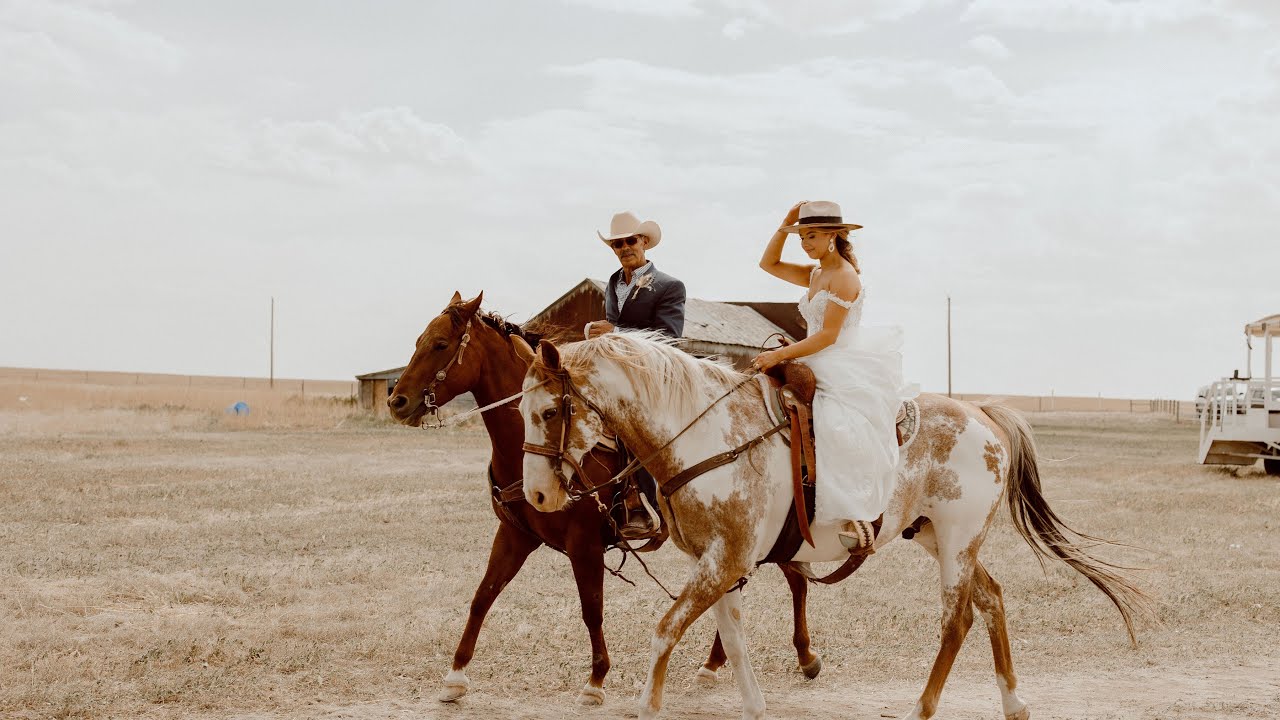 Bride Rides Horse to Ceremony | Colorado Wedding | Sonder Films - YouTube