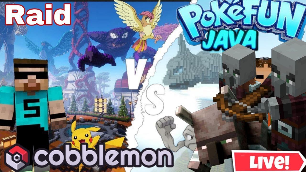 Raid Challenge in Pokefun SMP Cobblemon java ! #pokefunsmp #minecraft PE server - YouTube