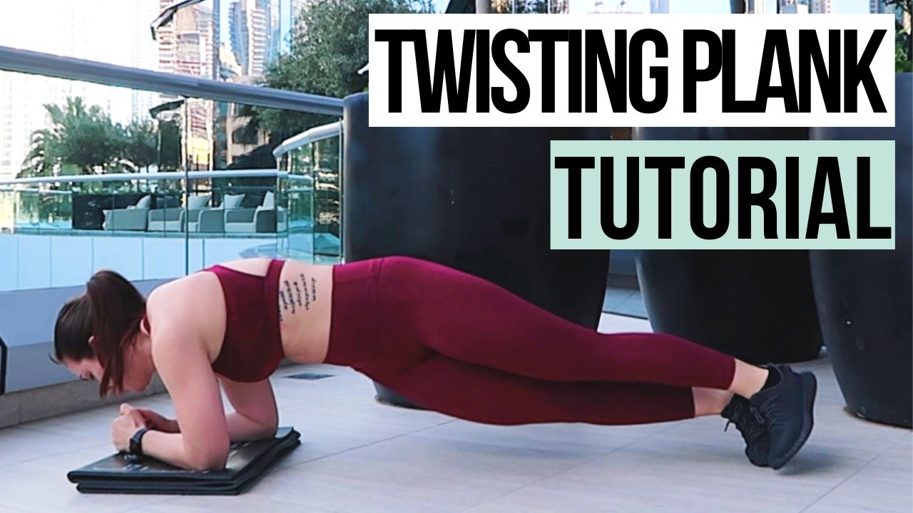TWISTING PLANK ⎮ Advanced Plank Exercise Variation⎮ PLANKMAS DAY 17 ...