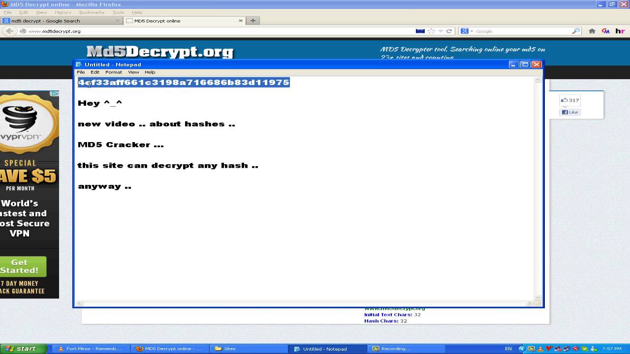 Decrypt Md5 Hashes Youtube
