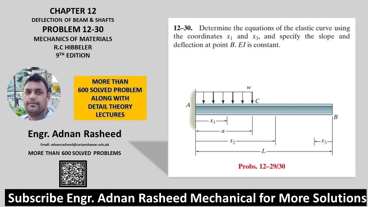 12-30 Determine equations of elastic curve using x1and x3 | Mechanics ...