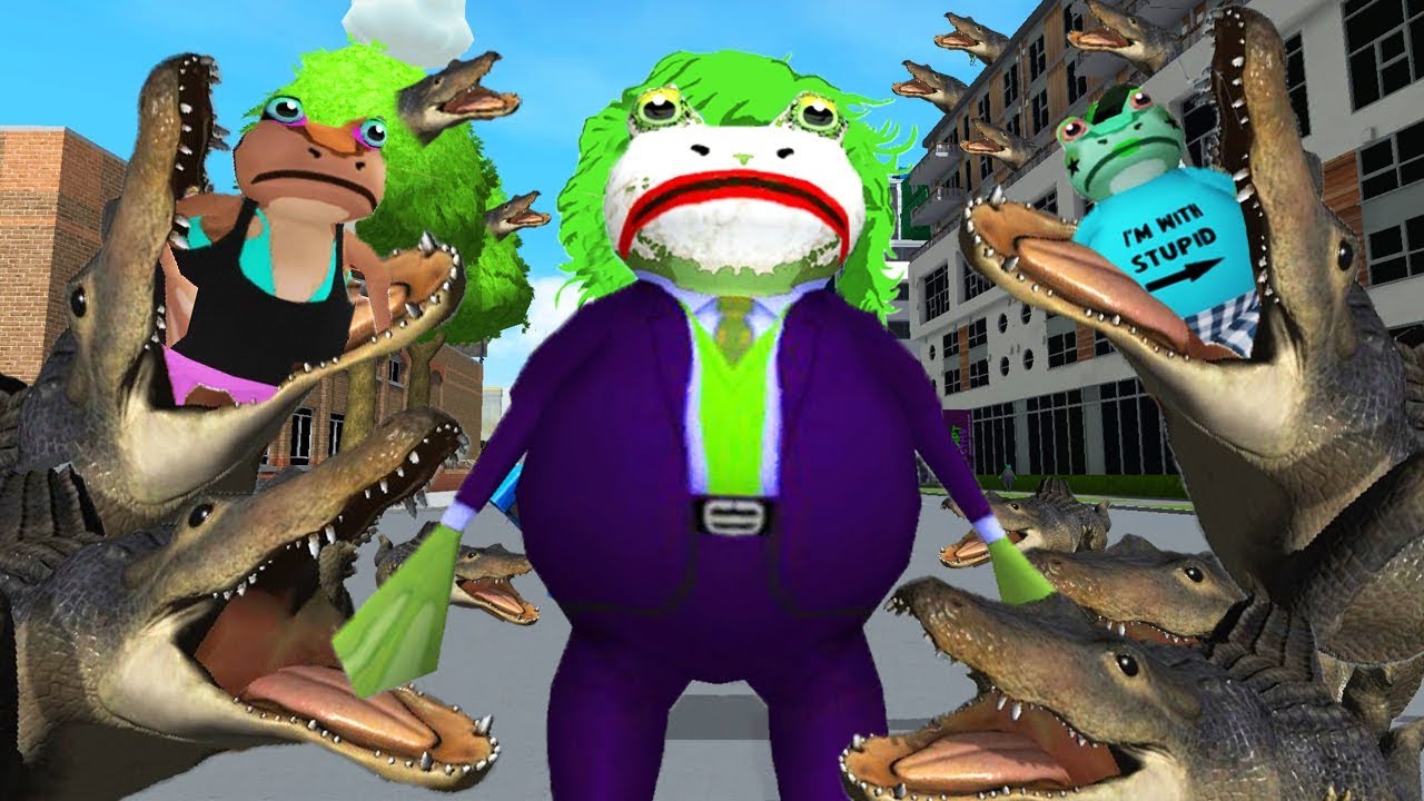 LA RANA JOKER INFESTA LA CIUDAD DE COCODRILOS | AMAZING FROG - YouTube