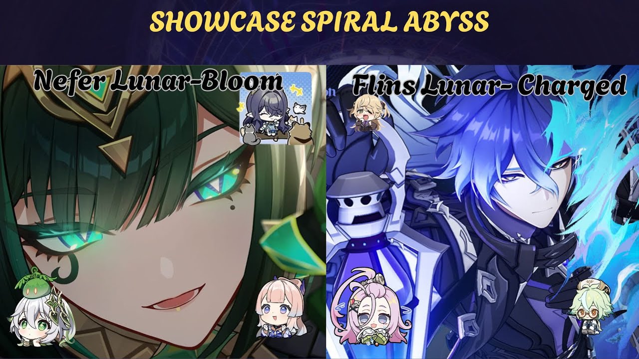 Genshin Impact | [ Showcase ] Flins Lunar- Charged & Nefer Lunar-Bloom ...