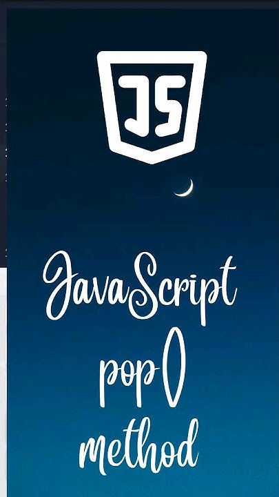 JavaScript pop() method|JavaScript Array Methods #javascriptforbeginners #javascript - YouTube