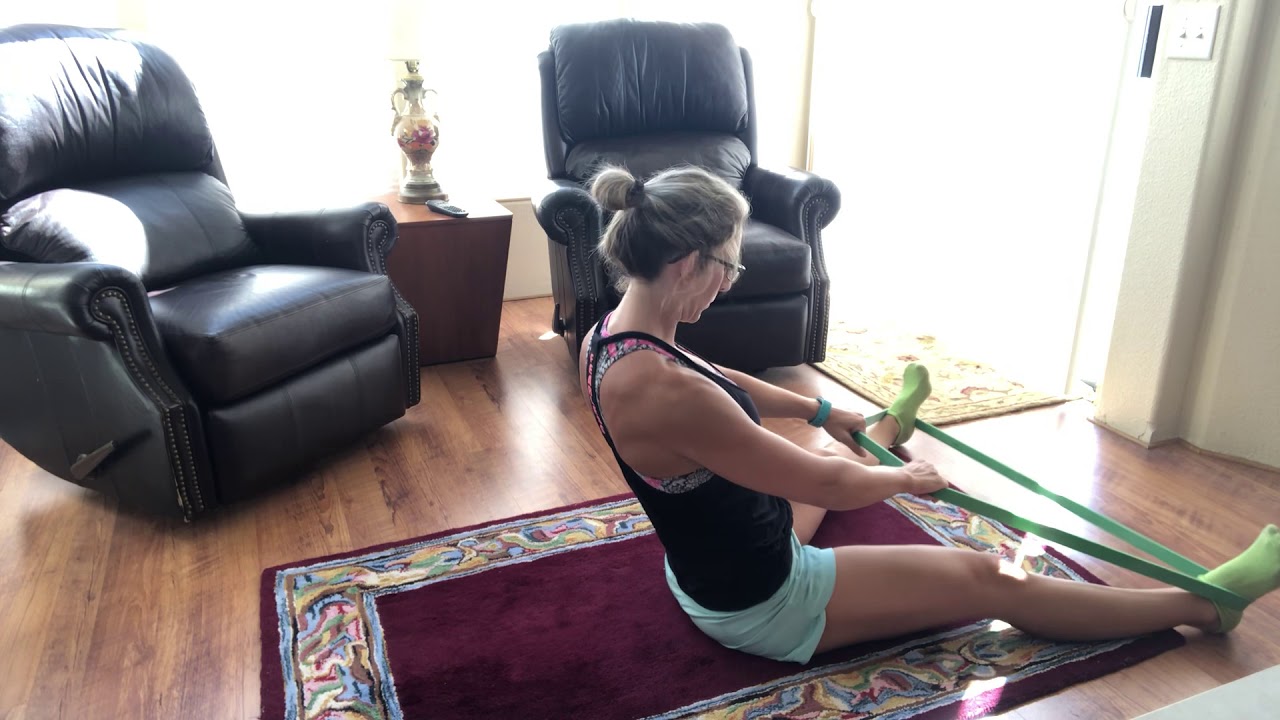 Seated Row Resistance Band - YouTube
