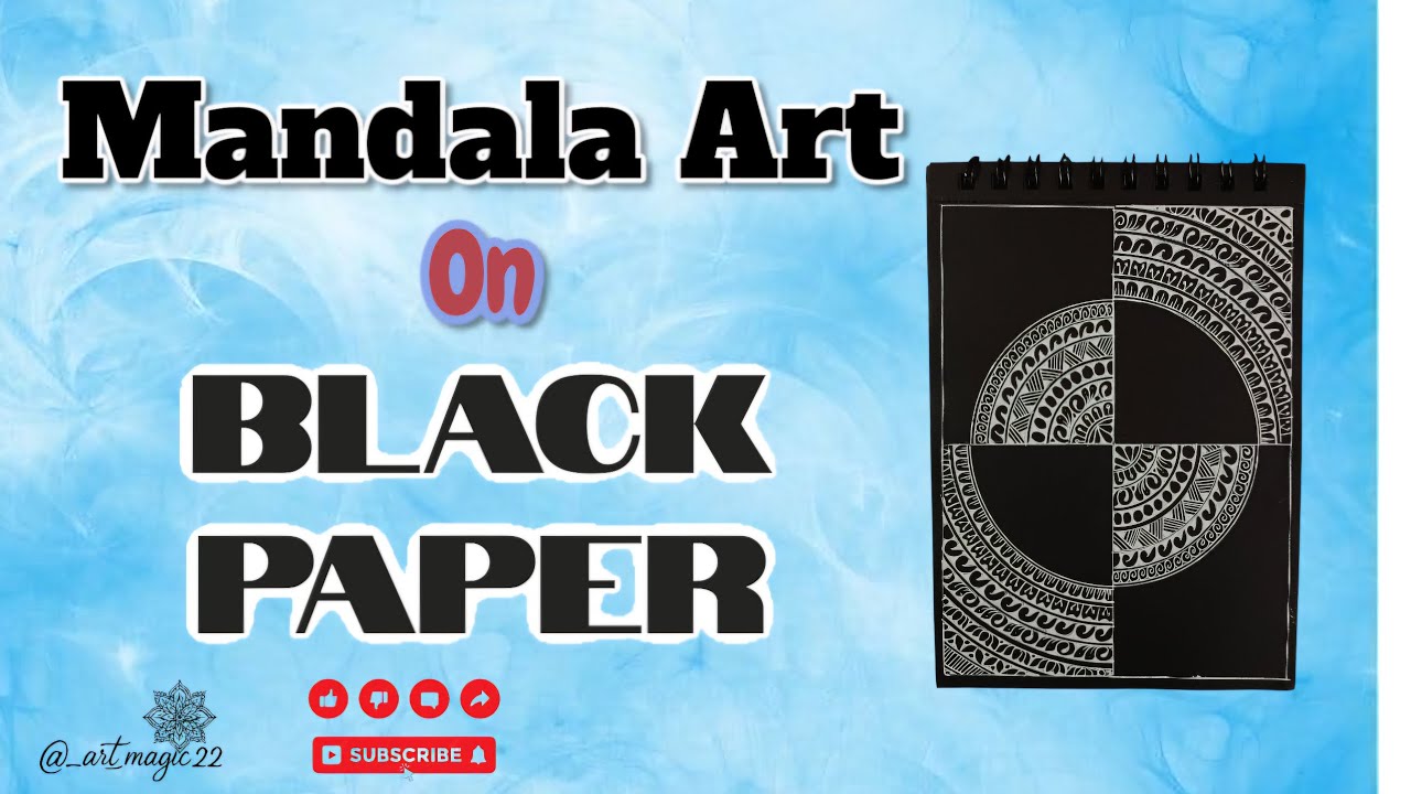 Draw a mandala on black paper with me ️ Mandala on black paper ️ Unique ...
