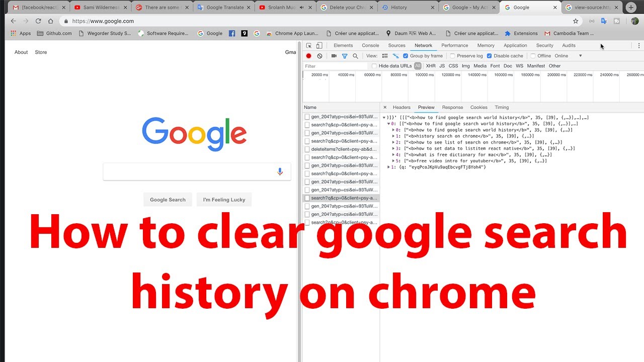 How to clear google words on chrome from mac book pro - YouTube