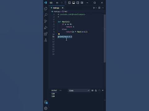 How to calculate Factorial in Python #python #programming #coding #dsp ...