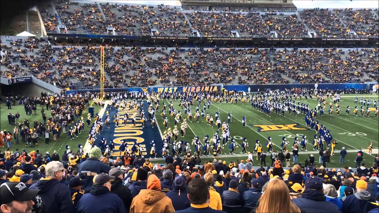 WVU vs Texas November 14, 2015 Marching Band Entrance into Mountaineer ...