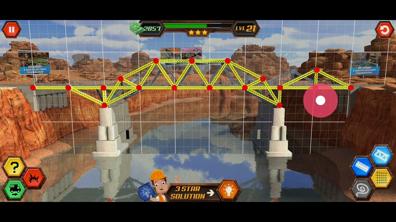 Bridge Construction Simulator Level 21 - YouTube