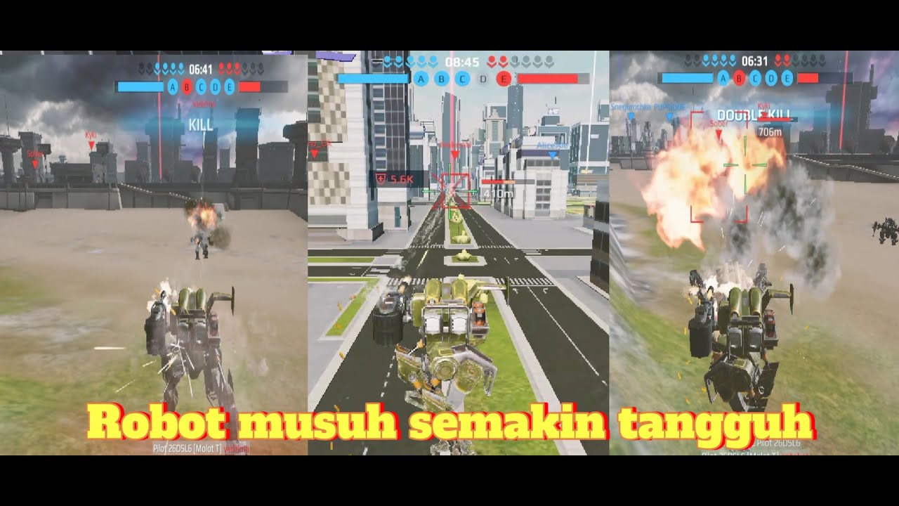 Robot musuh semakin kuat, semakin susah untuk di kalahkan ( game play ...