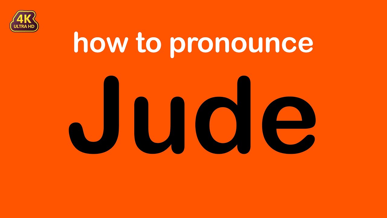 how to pronounce Jude correctly - YouTube