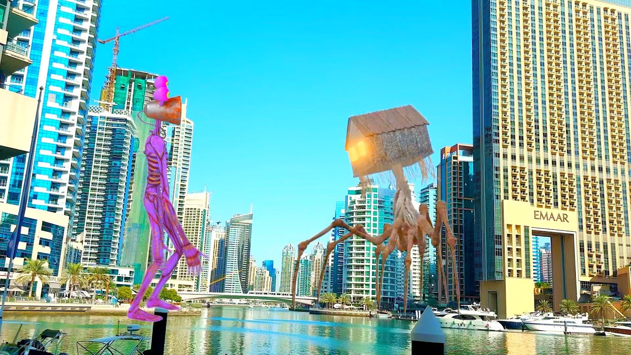 Siren Head y House Head nos acechan en la gran CIUDAD - YouTube