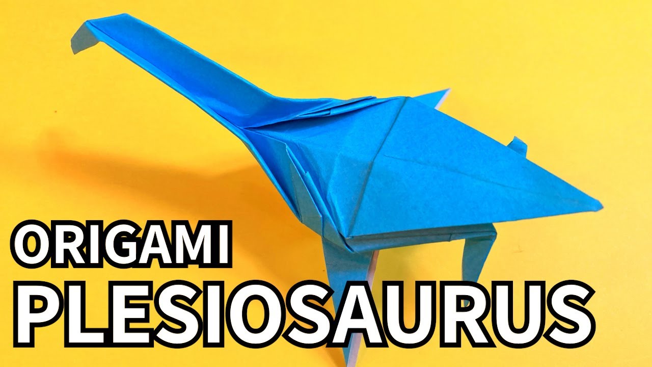 How to make an easy origami plesiosaurus（dinosaur） - YouTube
