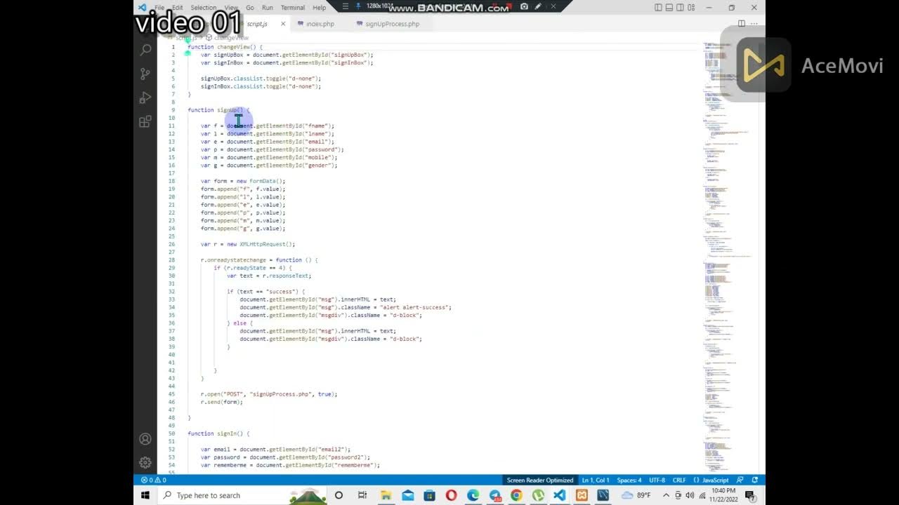 Program The User Sign Up Process Including Input Validations Youtube