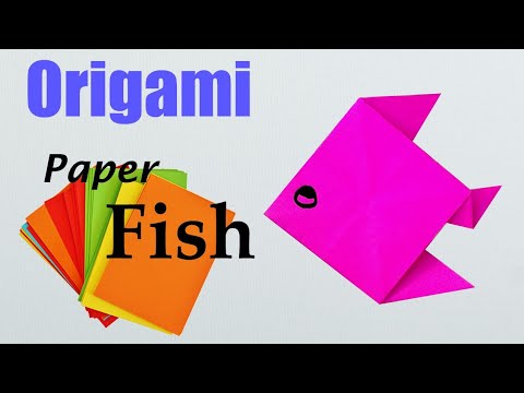 Paper folding origami Fish craft DIY - YouTube