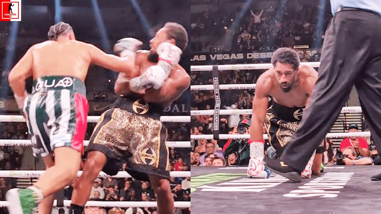 MUST SEE! RINGSIDE VIEW OF DAVID BENAVIDEZ DROPPPING DEMETRIUS ANDRADE ...