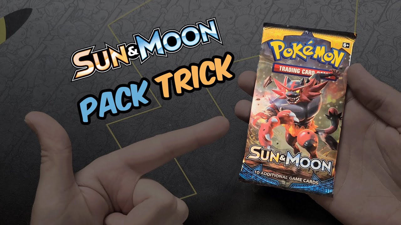 Sun and Moon Base Pack Trick Tutorial: Pokemon TCG - YouTube